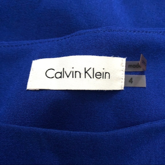 Calvin Klein | Dresses | Calvin Klein Royal Blue Sheath Double Zipper ...